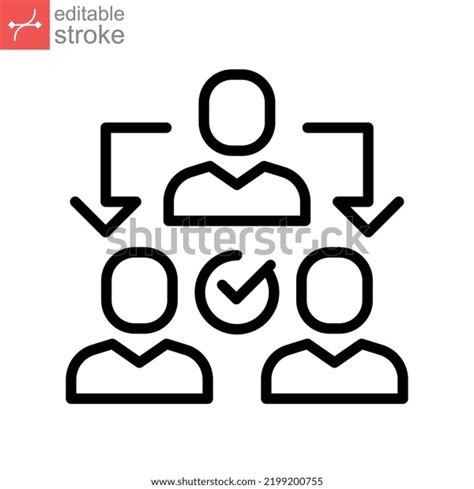 Assignment Delegate Delegating Distribution Business Line Stock Vector
