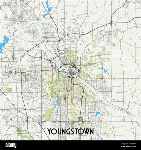 Youngstown Ohio Usa Map Poster Stock Vector Image And Art Alamy