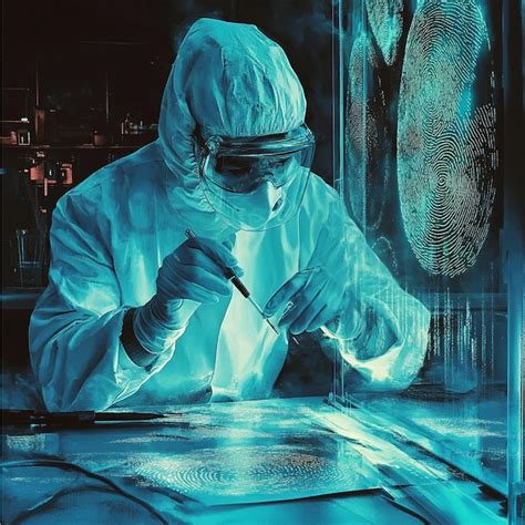 A Forensic Scientist Analyzing Fingerprints In A Lab Premium Ai