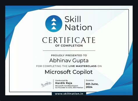 Im Excited To Share That Ive Recently Completed A Session On Microsoft Copilot Abhinav Gupta
