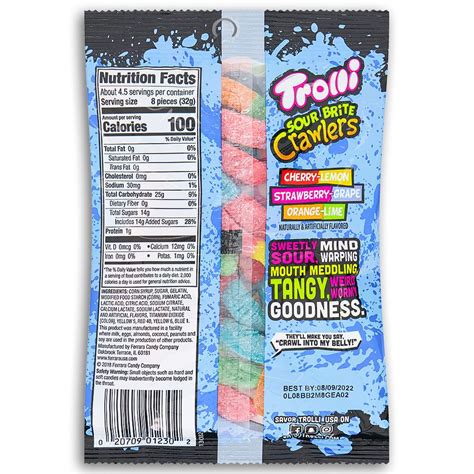 Trolli Sour Brite Crawlers Gummy Candy Sour Candy