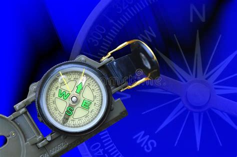 Round Compass On Abstract Background Stock Image Image Of Distance