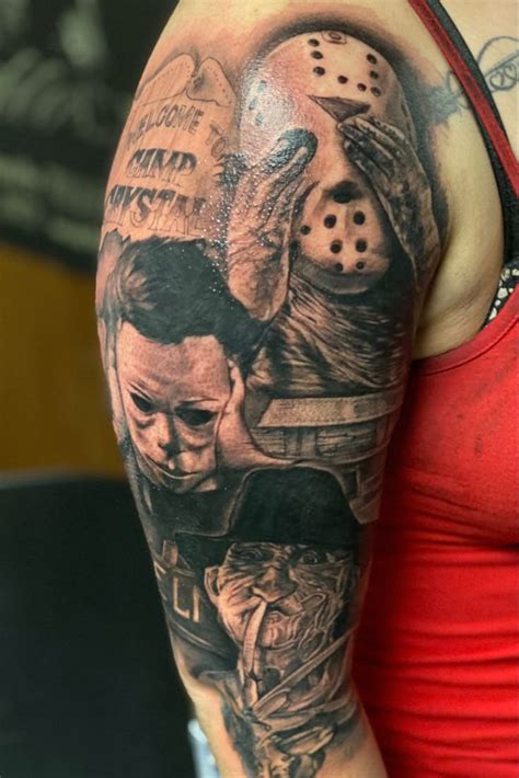 Horror Tattoo Movie Tattoos Cool Tattoos For Guys Half Sleeve Tattoo