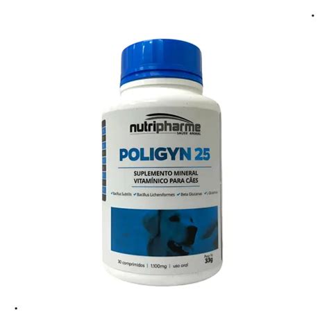 Poligyn 25 1100mg Suplemento Para Cães 30 Comprimidos Frete Grátis