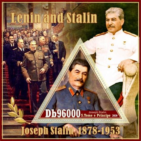 Souvenir Sheet Lenin And Stalin São Tomé And Príncipe 2020 Touchstamps