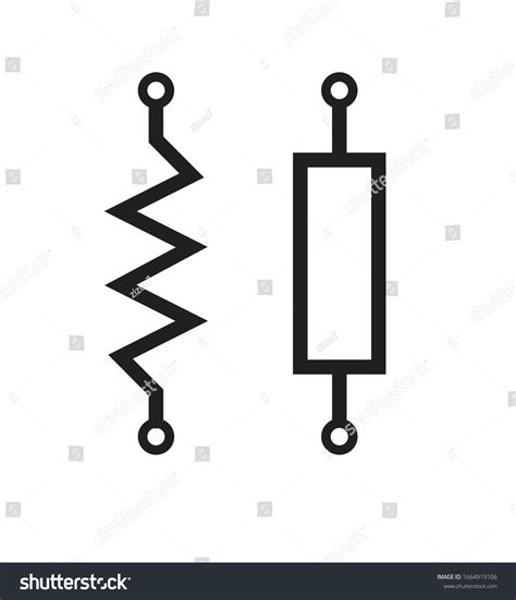 Resistor Symbol On White Background Stock Vector Royalty Free