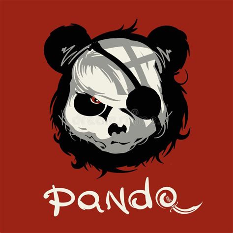 Il Gangsta Del Panda Rapina Un Occhio Illustrazione Vettoriale