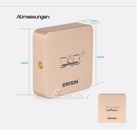Erisin Es364 Dab Box Antena De Radio Digital Amplificada Para Android