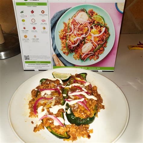 Tex Mex Turkey Stuffed Green Peppers R Hellofresh