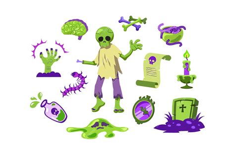 Premium Vector Halloween Cartoon Collection Vector Illustration