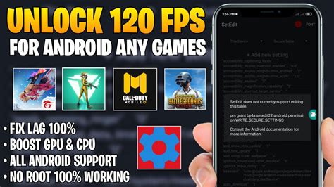 Unlock 120 Fps For Android Games No Root Fix Fps Shutters Fix Lag