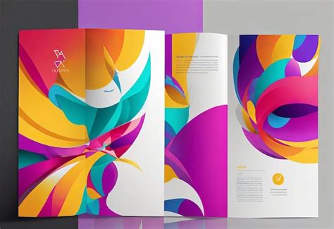 Premium Ai Image Geometric Chapes Tri Fold Brochure