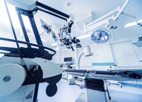 Modern Equipment In Operating Room Medical Devices For Neurosurgery
