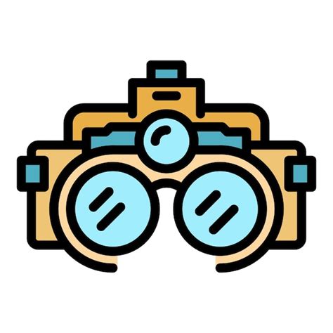 Premium Vector Binoculars Icon Outline Binoculars Vector Icon Color Flat Isolated