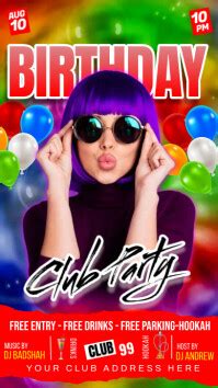 Birthday Party Flyer Template Postermywall