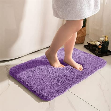 Lavender Bathroom Rug Non Slip Bath Mat 20 X 32 Microfiber Thick