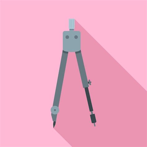 Premium Vector Architect Compass Icon Flat Illustration Of Architect Compass Vector Icon For