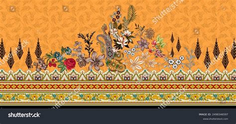 Beautiful Digital Border Design Printing Stock Illustration 2498346597