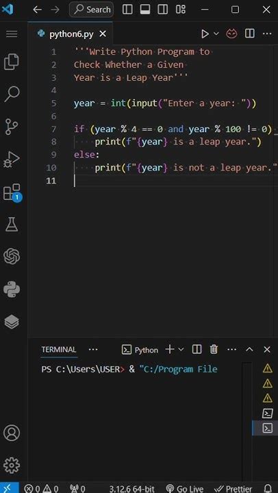 Leap Year Shorts Python Coding Youtube