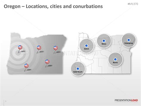 Powerpoint Map Oregon Counties Usa Presentationload