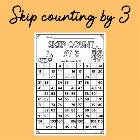 Skip Counting By 3 Worksheet — Teachie Tings
