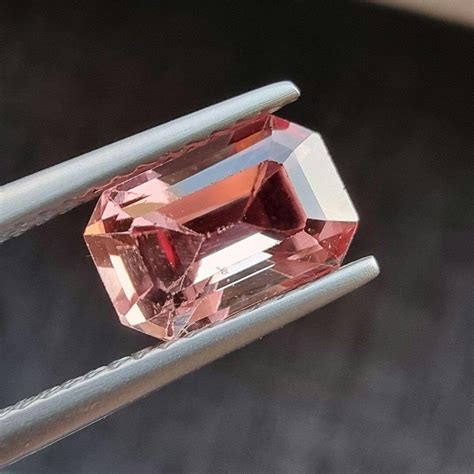 215ct Malaya Garnet• Orange Pink• Octagon Cut • Natural Untreated