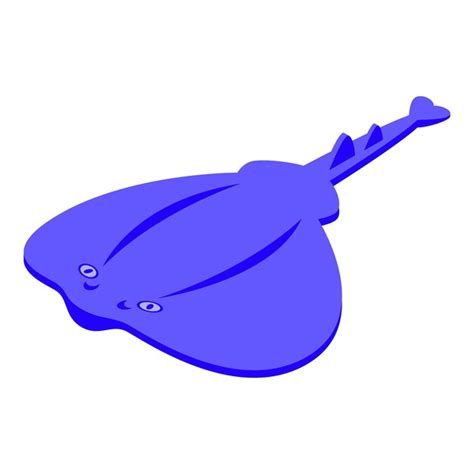 Premium Vector Blue Stingray Icon Isometric Of Blue Stingray Vector