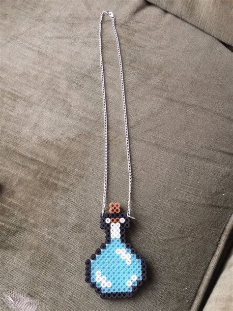 Perler Bead Glow In The Dark Potion Necklace By Squintydoodles Бусины