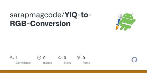 Github Sarapmagcodeyiq To Rgb Conversion