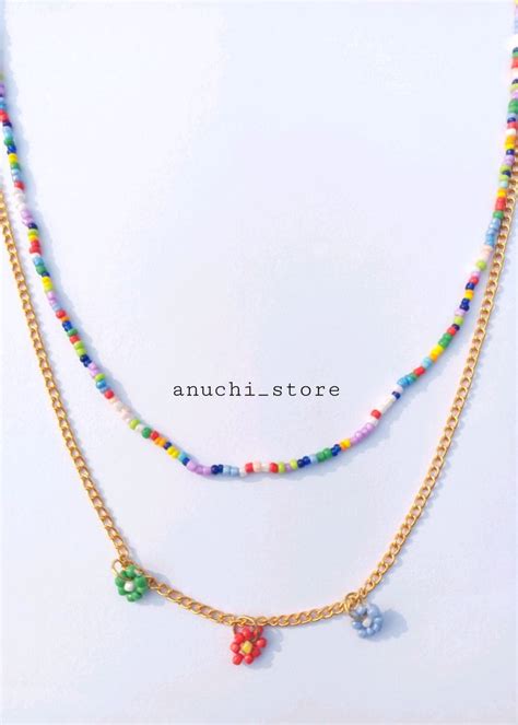 Women Necklaces And Chains Handmade Beaded Neck Stack Freeup