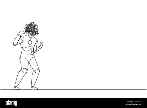 Single Continuous Line Drawing Robot With Round Scribbles Instead Of