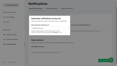 How To Manage Email Notifications Mailerlite
