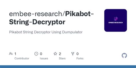 Github Embee Researchpikabot String Decryptor Pikabot String Decryptor Using Dumpulator