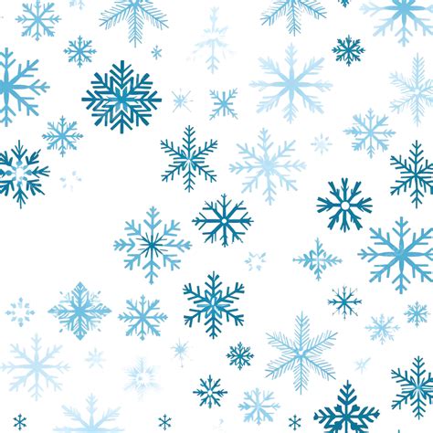 Christmas Seamless Pattern Of Snowflakes Of Different Shapes Winter