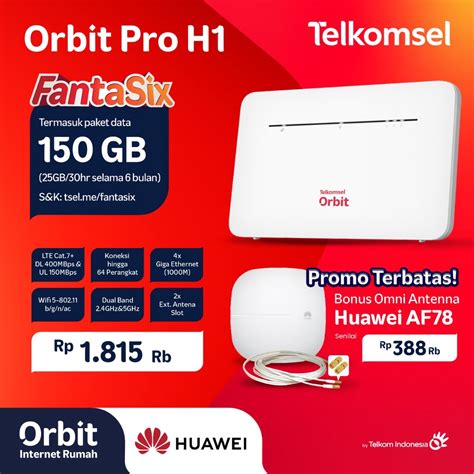 Jual Telkomsel Orbit Pro H Huawei B Modem Wifi G High Speed Bonus Data Gb Shopee Indonesia