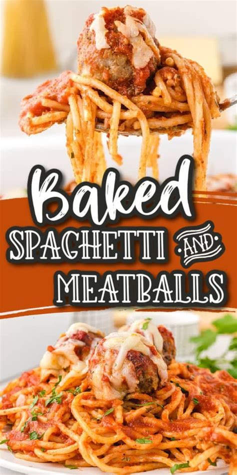Italian Baked Spaghetti And Meatballs Easy Baked Spaghetti And