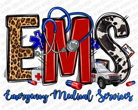 Ems Emergency Medical Services Png Sublimation Design Download