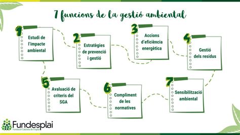 7 Funciones De La Gestión Ambiental Fundesplai Formació