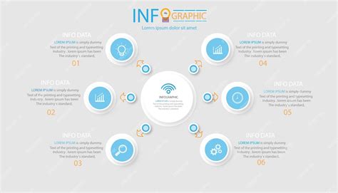 Premium Vector Flow Chart Diagram With Circle Elements Infographic
