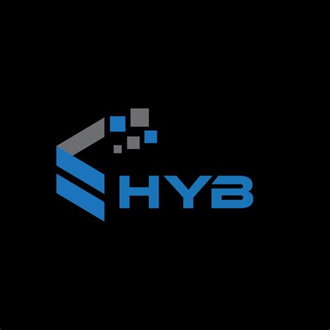Hyb Letter Logo Design On Black Background Hyb Creative Initials