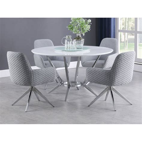 Orren Ellis Cheskel 5 Piece Pedestal Dining Set And Reviews Wayfair