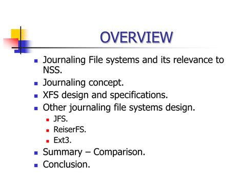 Ppt Xfs And Other Journaling File Systems Powerpoint Presentation Free Download Id756007