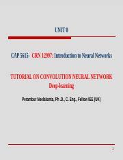 Tutorial On Convolutional Neural Networks Understanding Cnn Course Hero