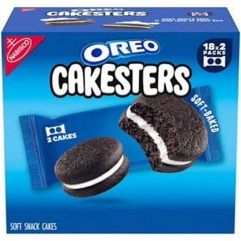 Oreo Cakesters Soft Snack Cakes Snack Packs 202 Oz 18 Countpack