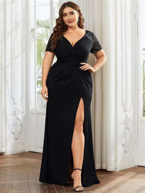 Black Cocktail Dresses For Plus Size Women