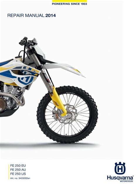 2014 Husqvarna Fe 250 Service Repair Manual Pdf