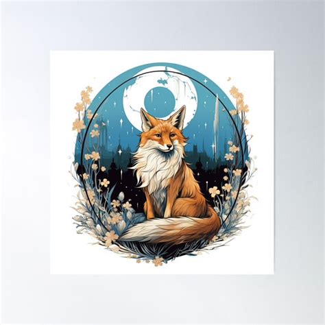 Red Fox Poster Wall Art Modern Wall Decor For Living Room Bedroom