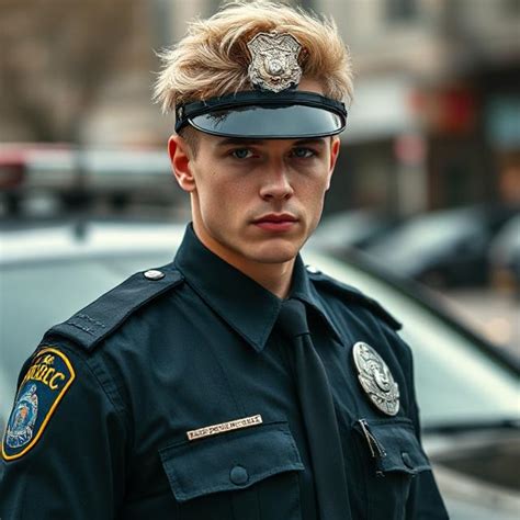 Young Blonde Police Officer