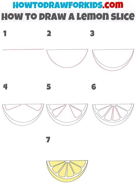 How To Draw A Lemon Slice Lemon Drawing Easy Drawings Drawing Tutorial
