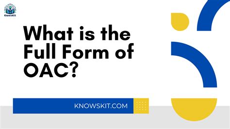 What Is The Full Form Of Oac